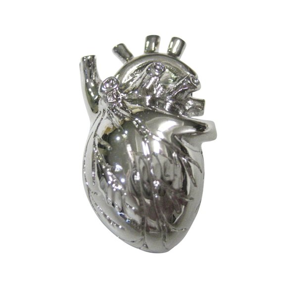 Kiola Designs | Other | Silver Toned Large Anatomical Heart Magnet ...
